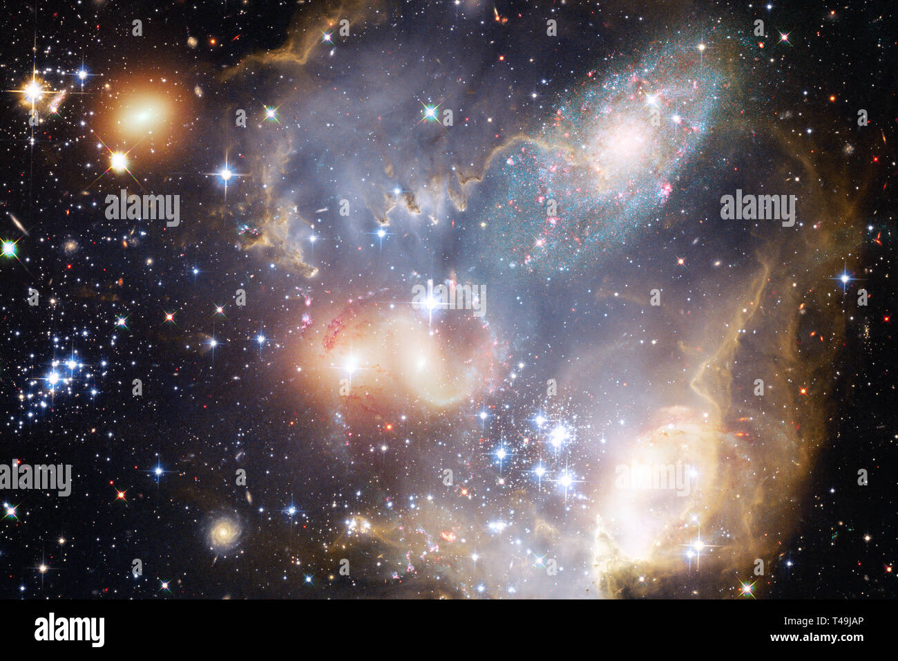 Galaxy, starfield, nebulae, cluster of stars in deep space. Science ...