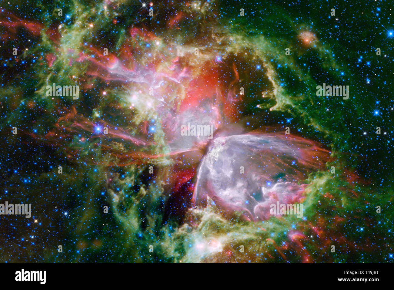 Universe scene with stars and galaxies in deep space showing the beauty ...