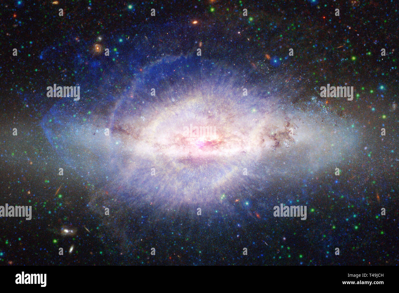 Cosmic landscape, colorful science fiction wallpaper with endless outer ...