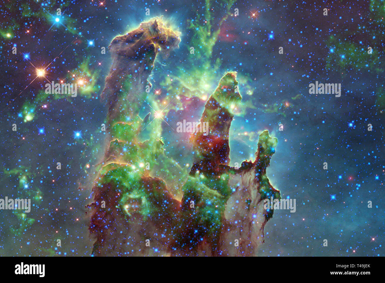 Beautiful space background. Cosmoc art. Elements of this image ...