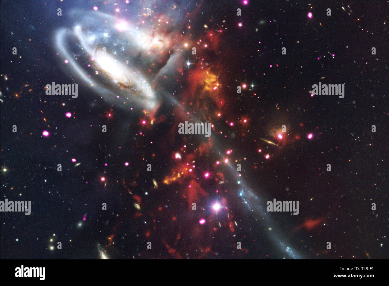 Landscape of star clusters. Beautiful image of space. Cosmos art ...