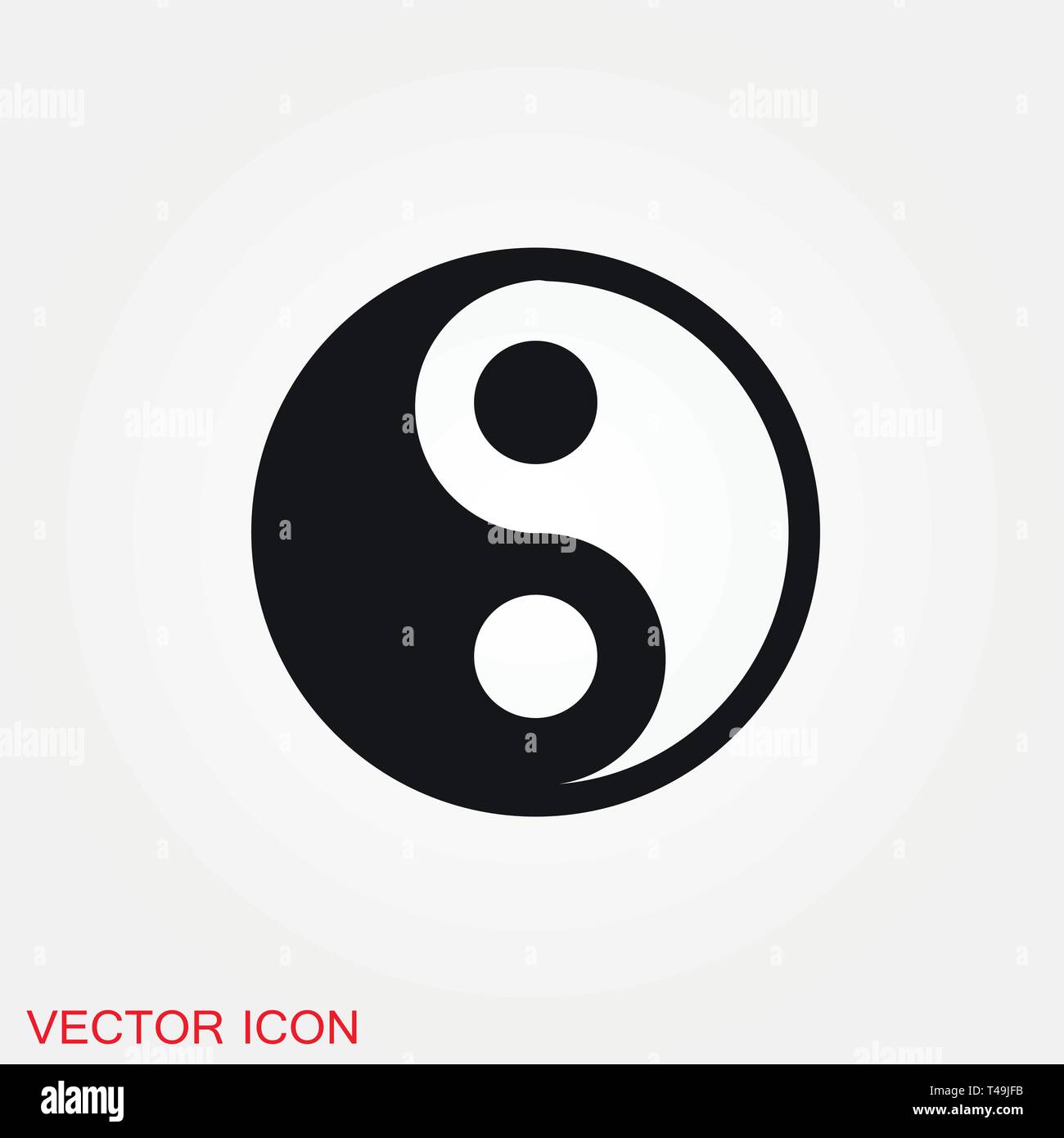 Yin Yang icon vector sign symbol for design Stock Vector Image & Art ...