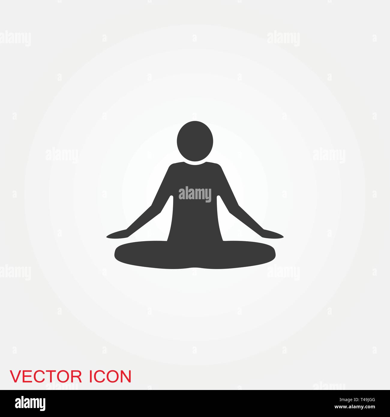 Yoga Fitness Icon vector sign symbol for design Stock Vector Image ...