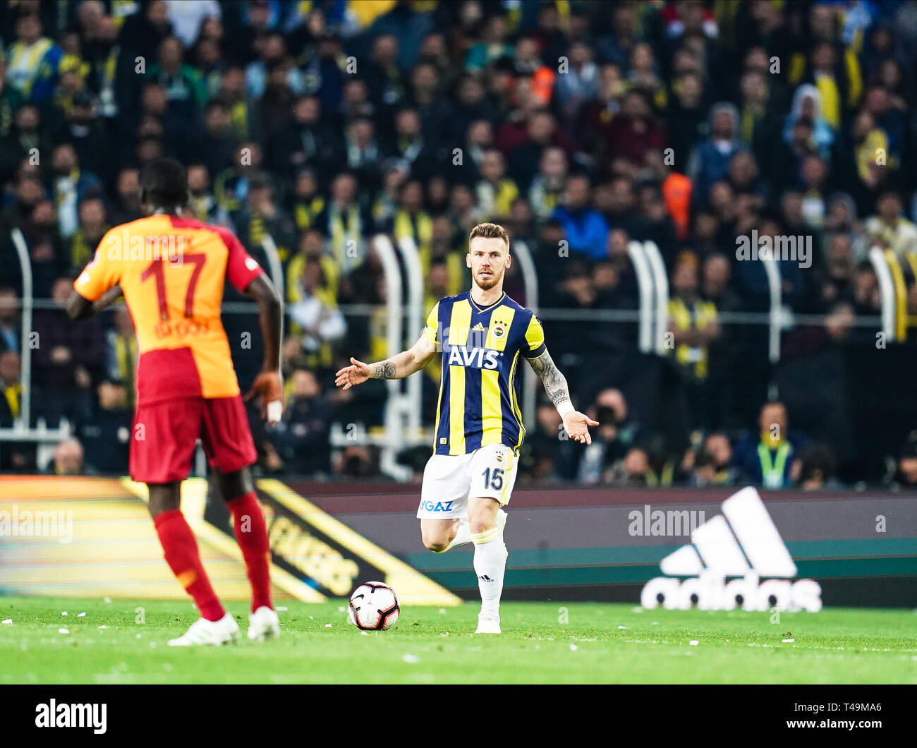 Istanbul, Turkey. 14th Apr, 2019. Serdar Aziz of Fenerbache during the ...