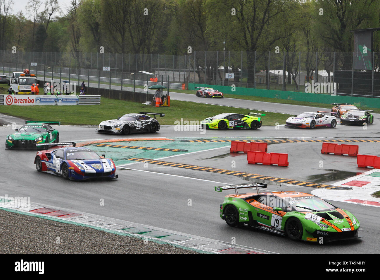 Monza, Italy. 14th Apr, 2019. GRT Grasser Racing Team Lamborghini ...