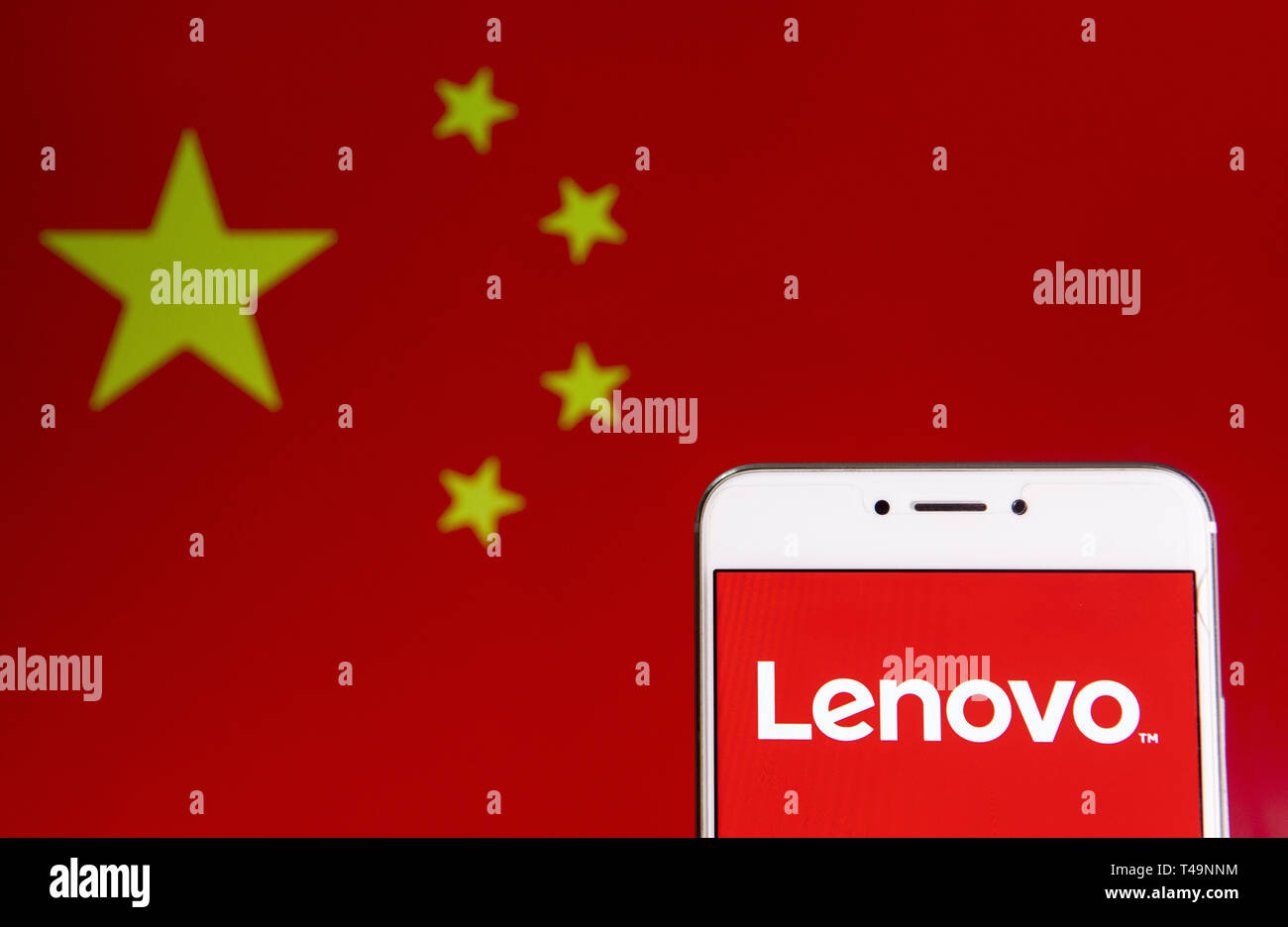 April 6, 2019 - Hong Kong - In this photo illustration a Chinese ...