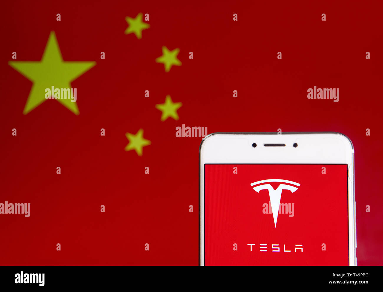 Tesla flag hi-res stock photography and images - Alamy