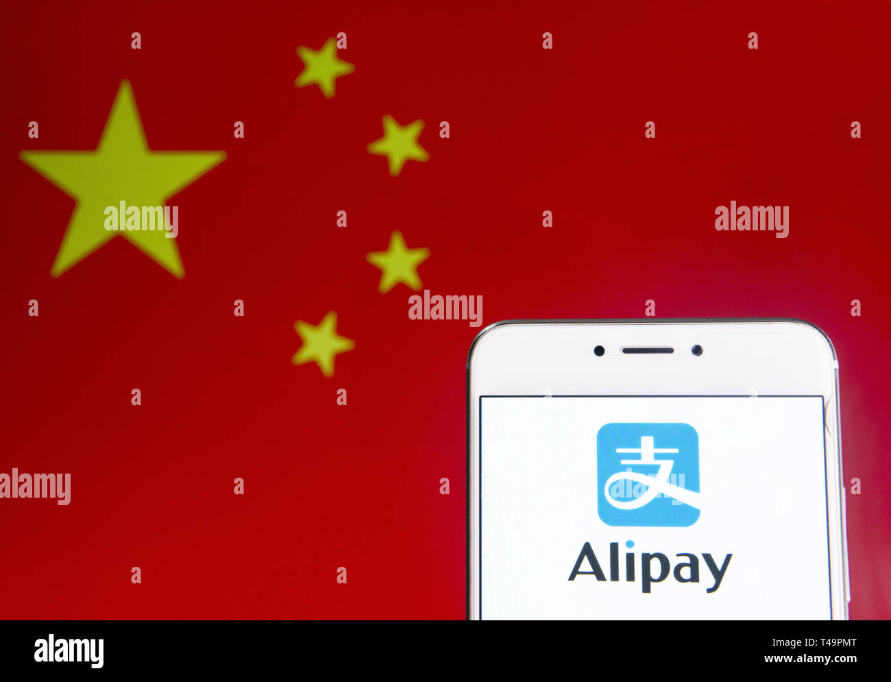 Hong Kong. 6th Apr, 2019. In this photo illustration a Chinese online ...