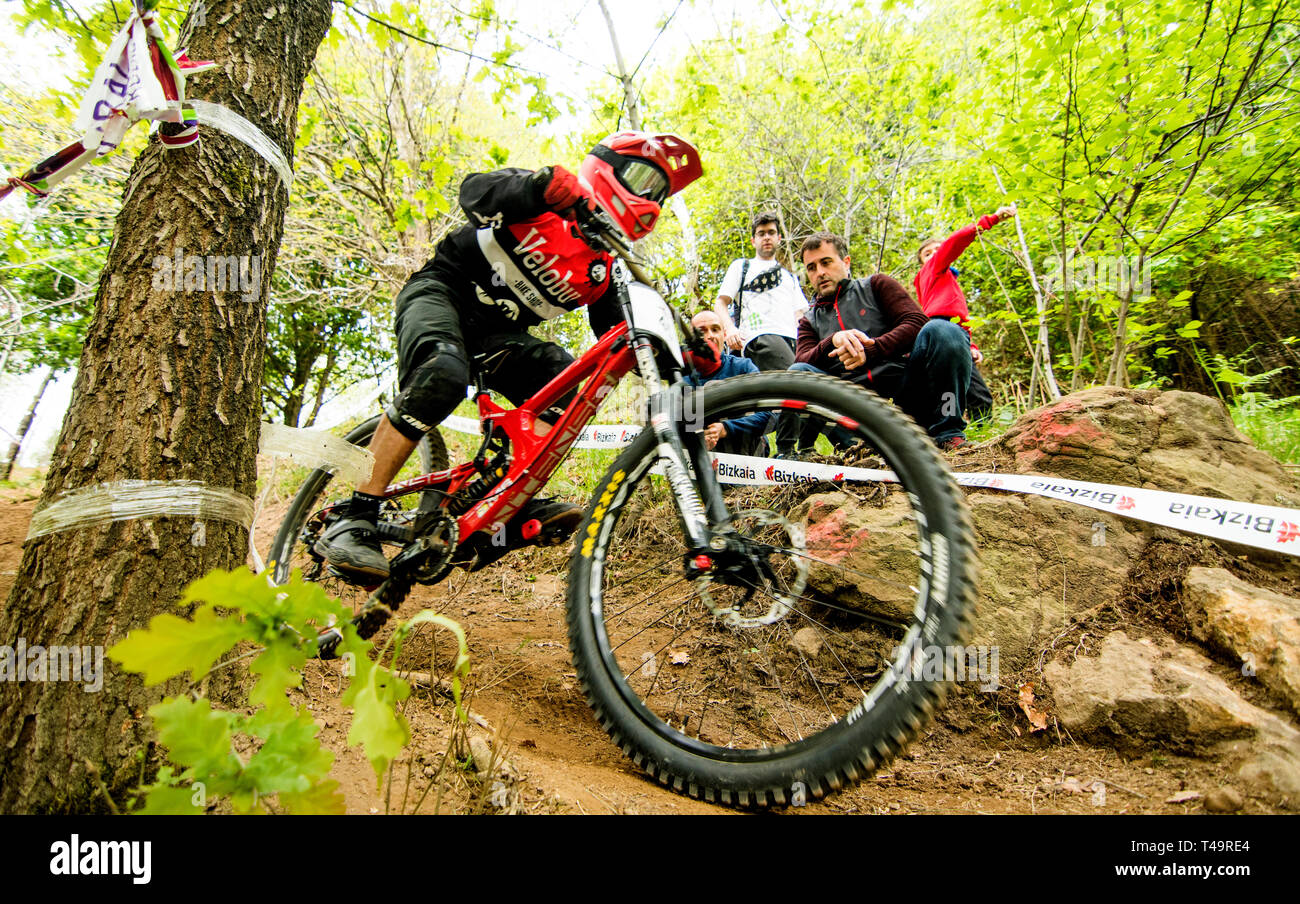Bilbao, Spain. 14th Apr, 2019. A rider during UCI International Bilbao ...