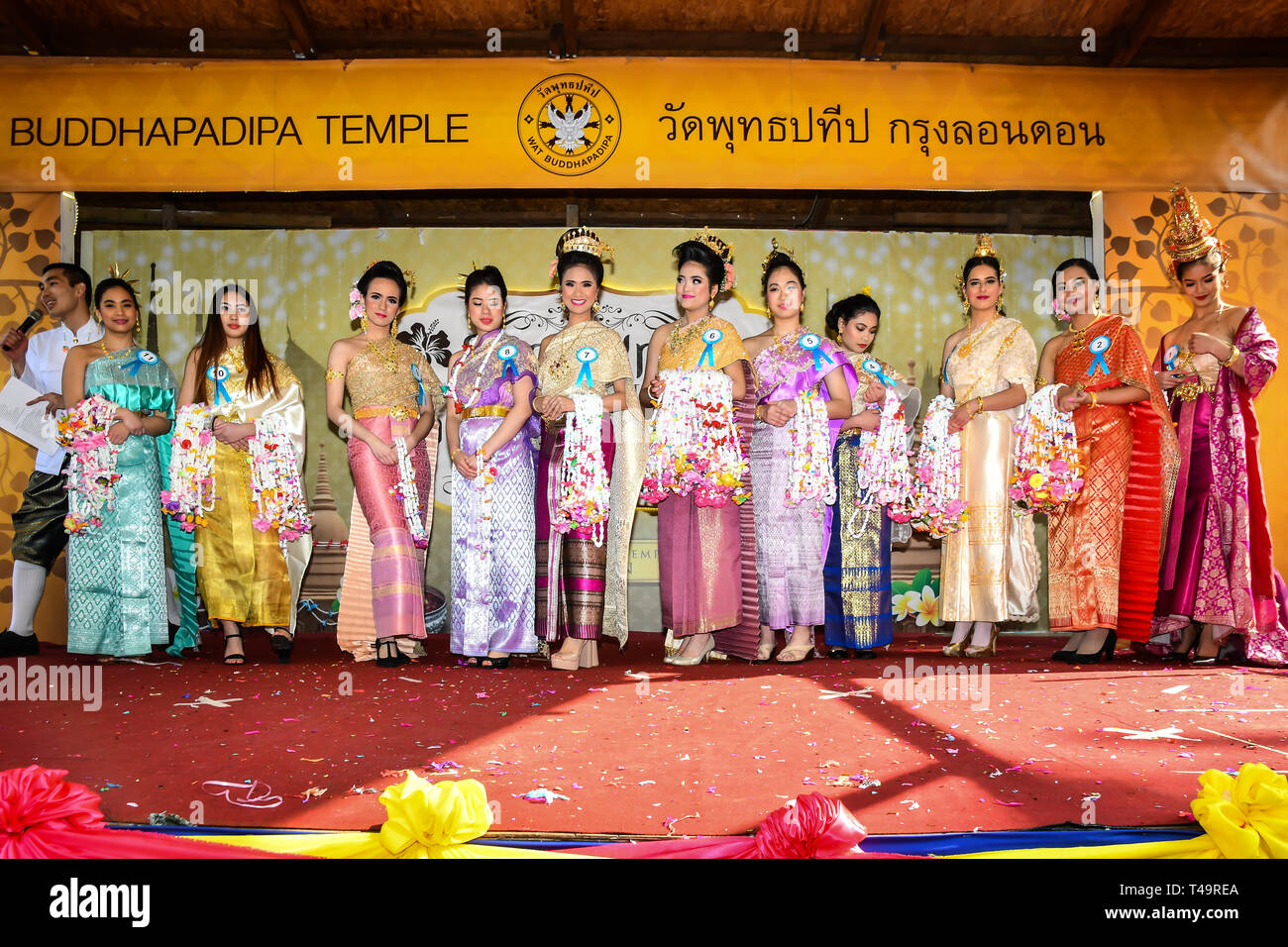 London, UK. 14th Apr, 2019. Miss Songkran London 2019 - Celebrates Thai ...