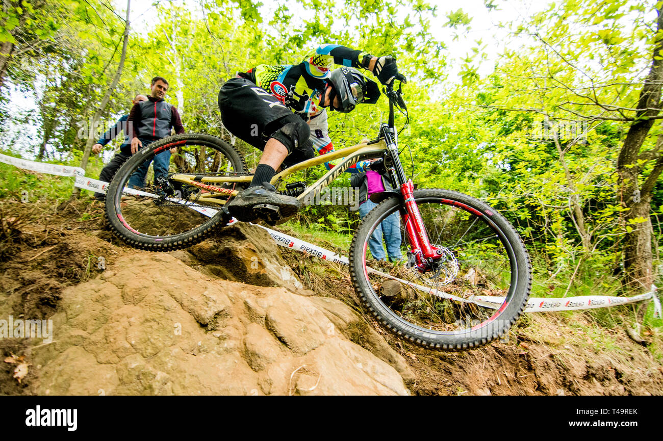 Bilbao, Spain. 14th Apr, 2019. A rider during UCI International Bilbao ...