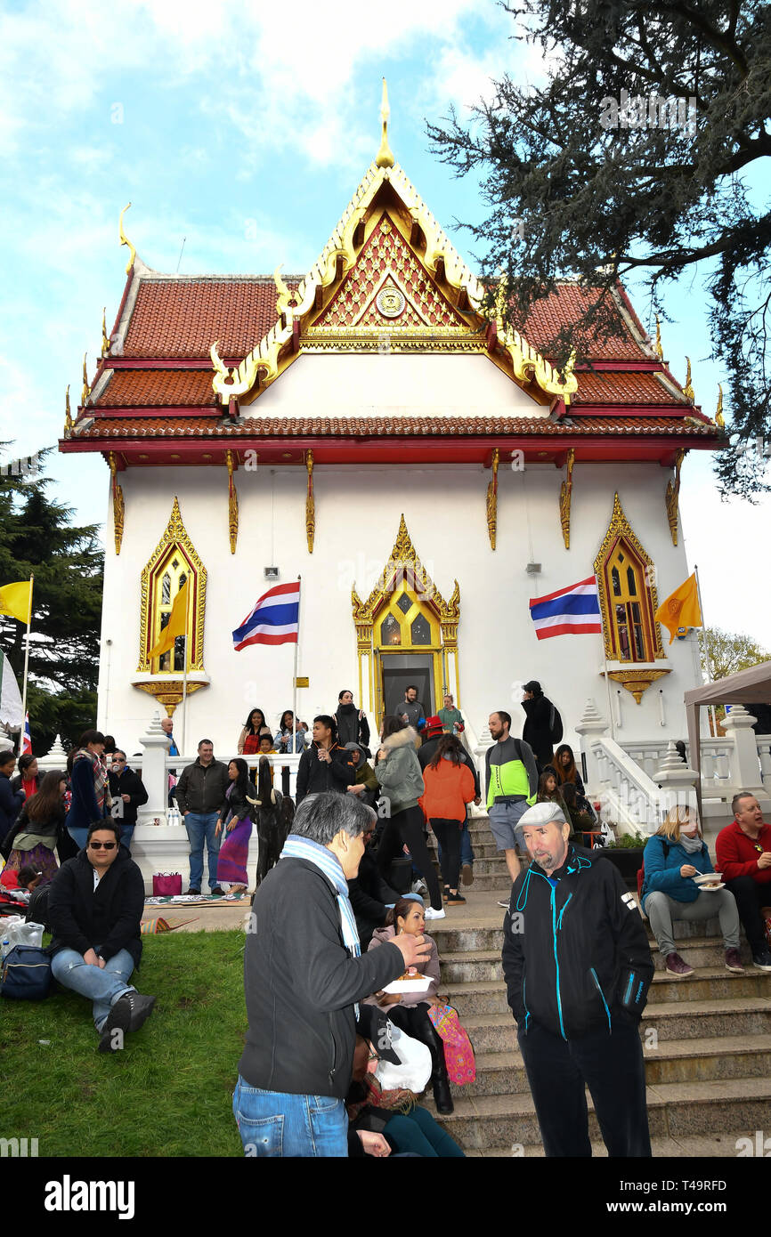 London, UK. 14th Apr, 2019. Celebrates Thai New Year (Songkran) at ...