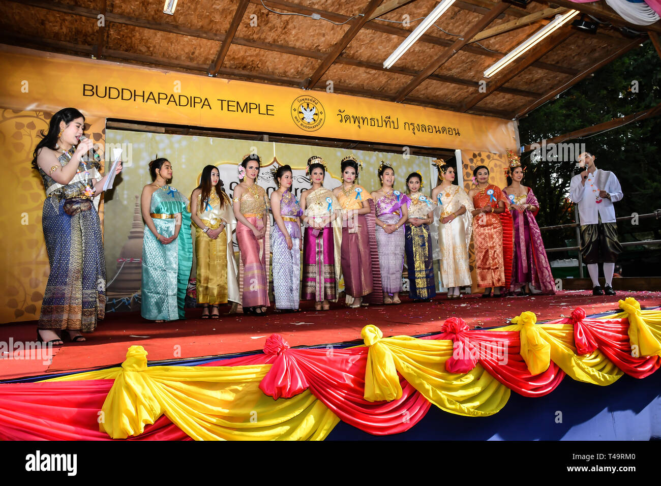 London, UK. 14th Apr, 2019. Winner of Miss Songkran London 2019 ...