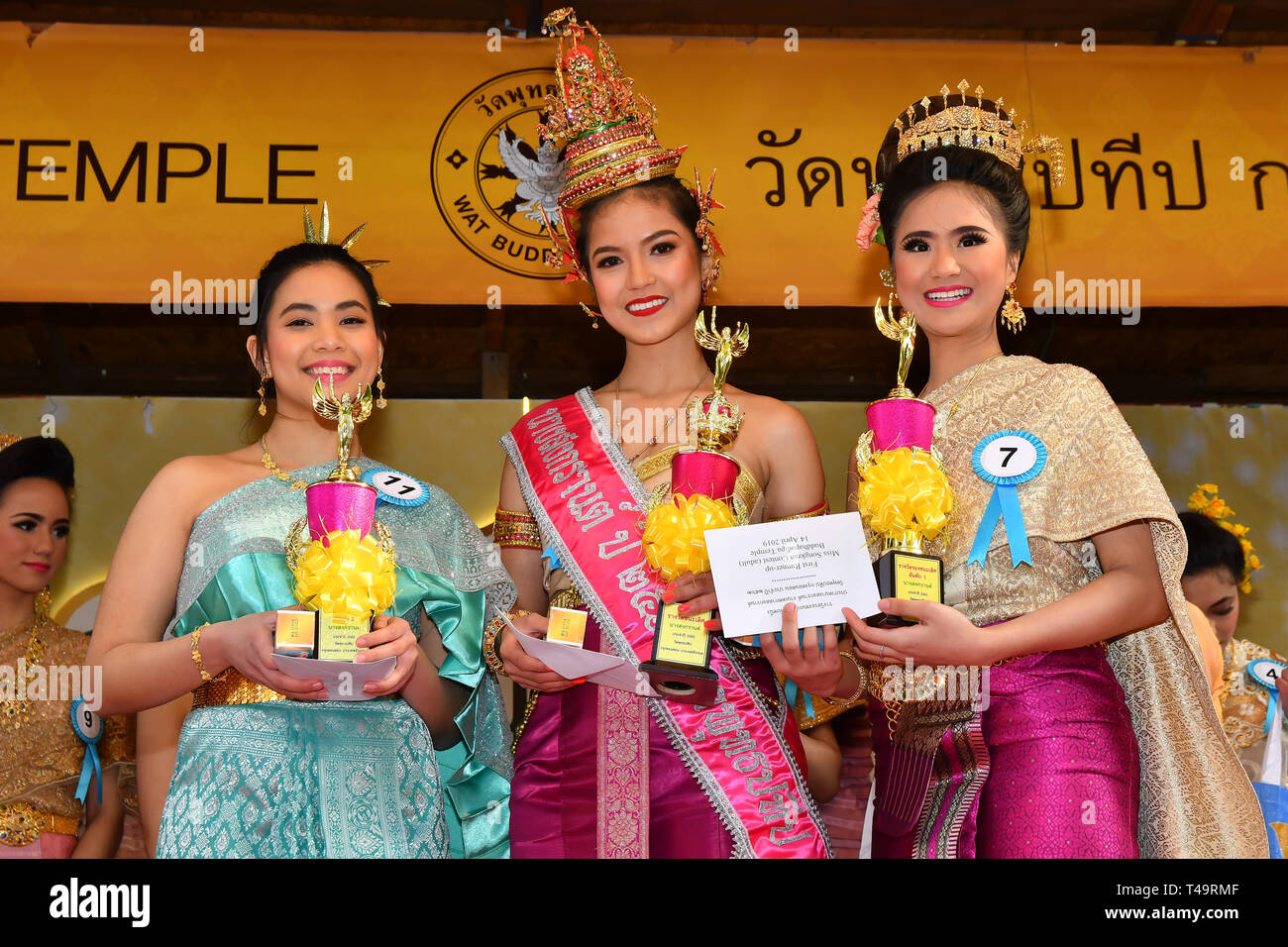 London, UK. 14th Apr, 2019. Winner of Miss Songkran London 2019 ...