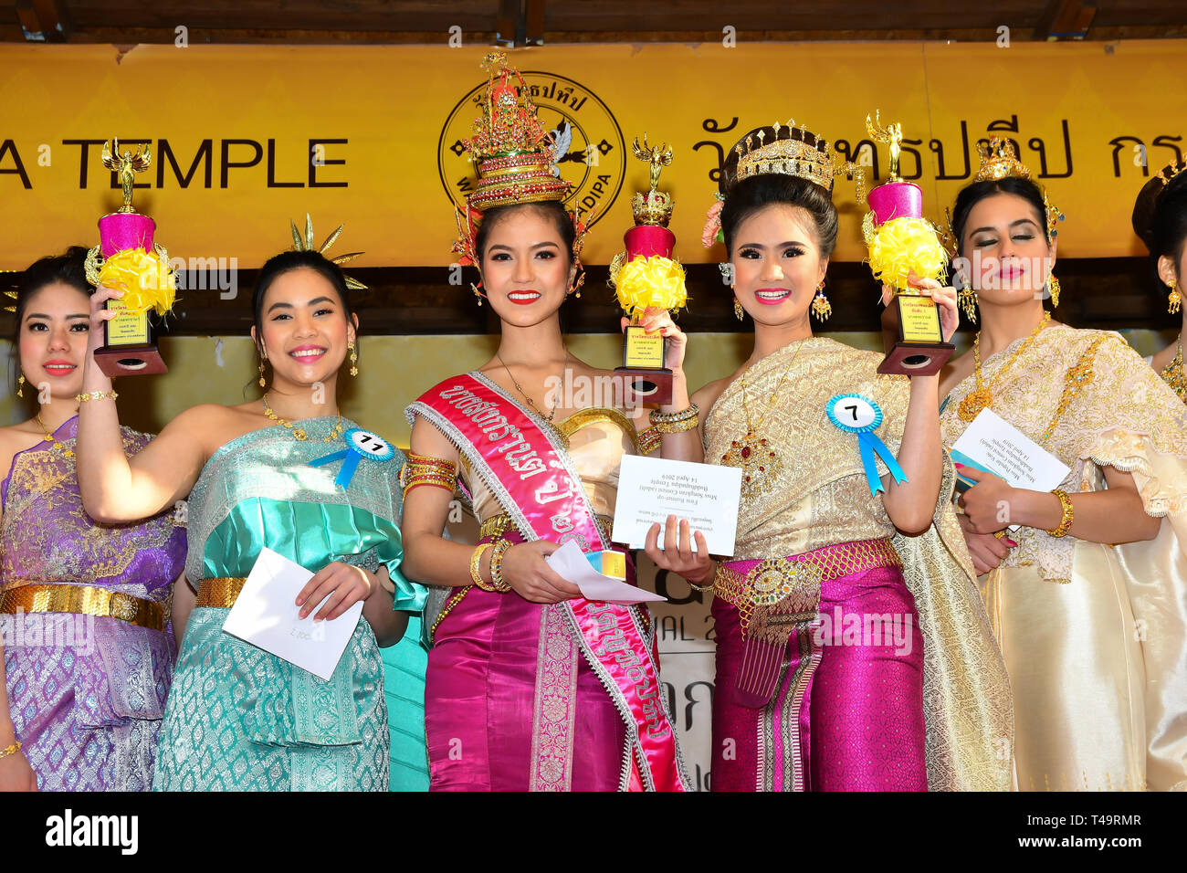 London, UK. 14th Apr, 2019. Winner of Miss Songkran London 2019 ...