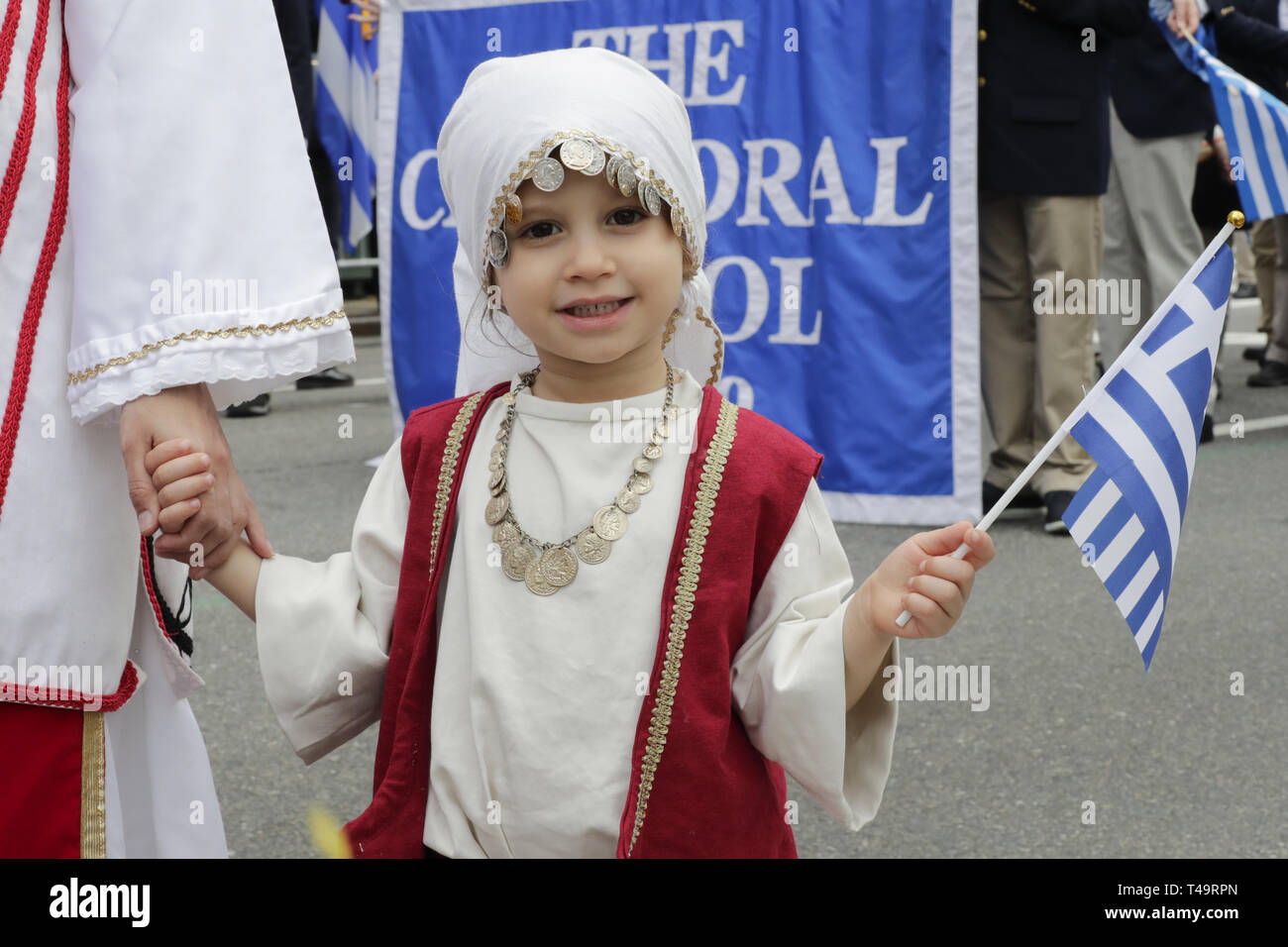 Greek kids with flag hi-res stock photography and images - Alamy