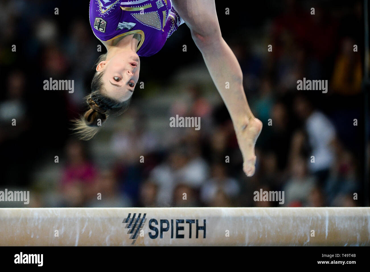 Pauline Schaefer from Germany seen in action during the Apparatus ...