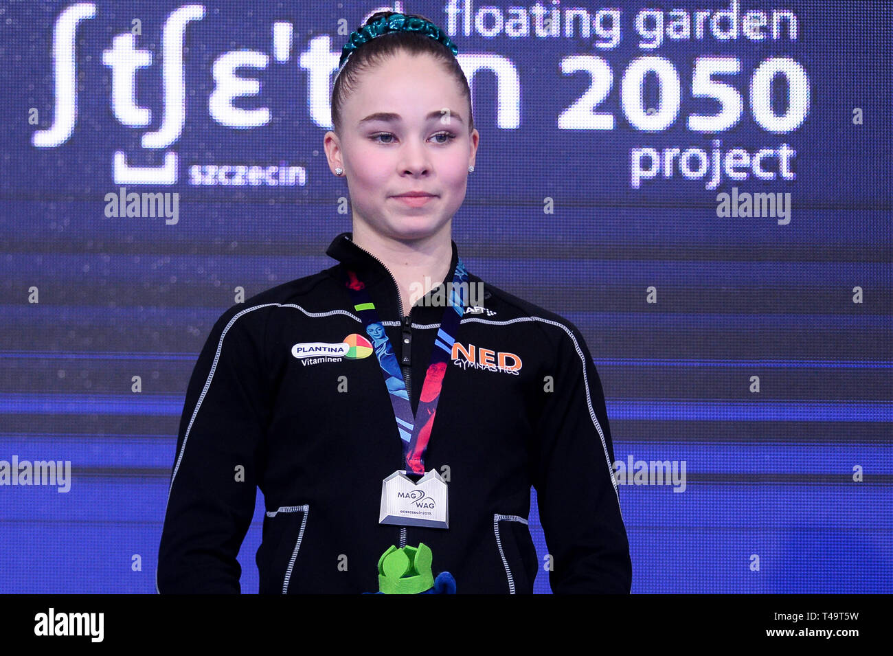 Eythora Thorsdottir from Netherlands seen with a silver medal of the ...