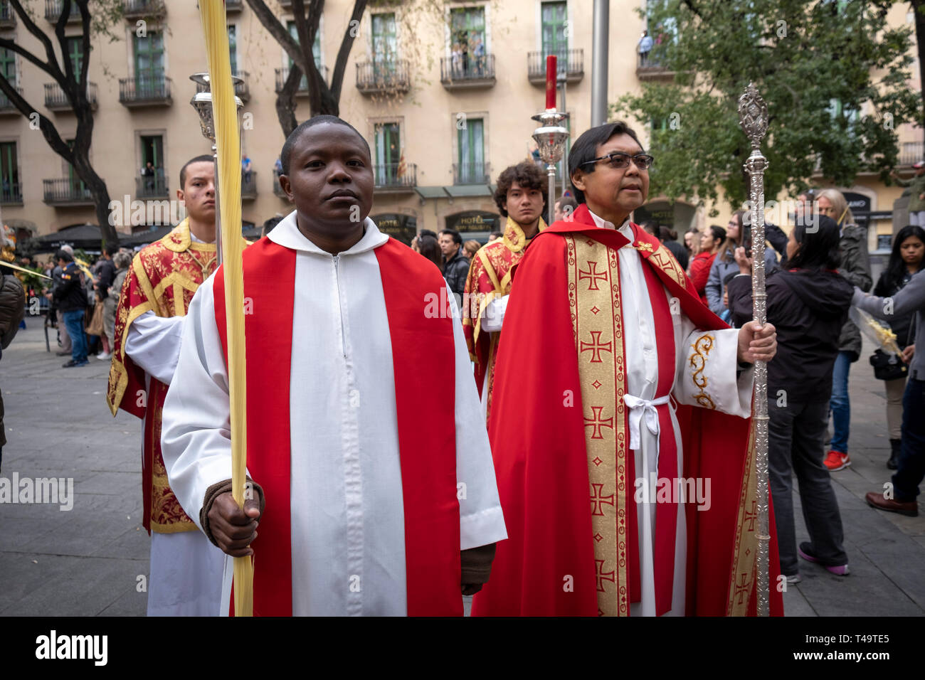 Procession Of Holy Week In Barcelona High Resolution Stock Photography ...