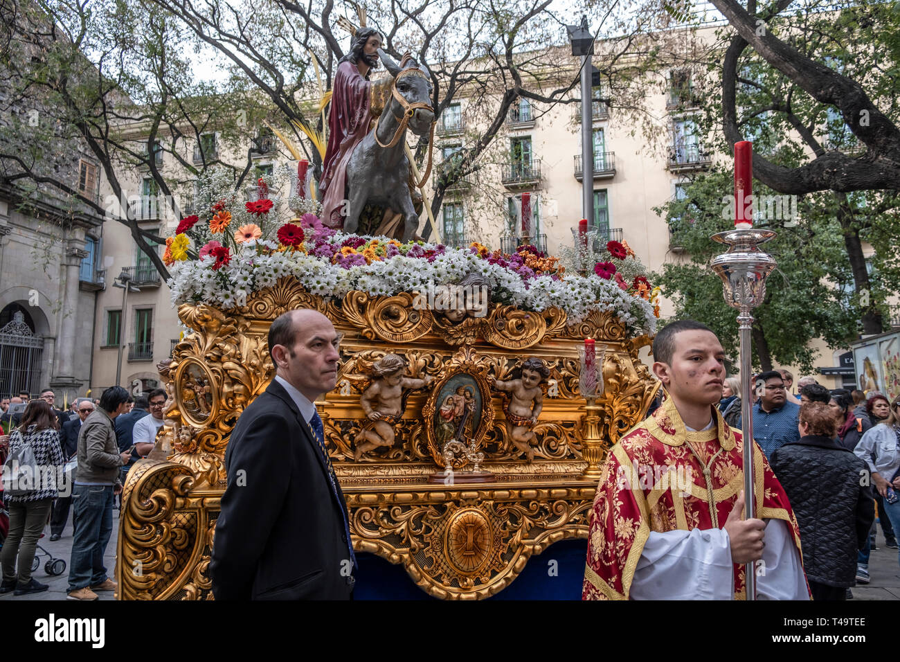 Procession Of Holy Week In Barcelona High Resolution Stock Photography ...