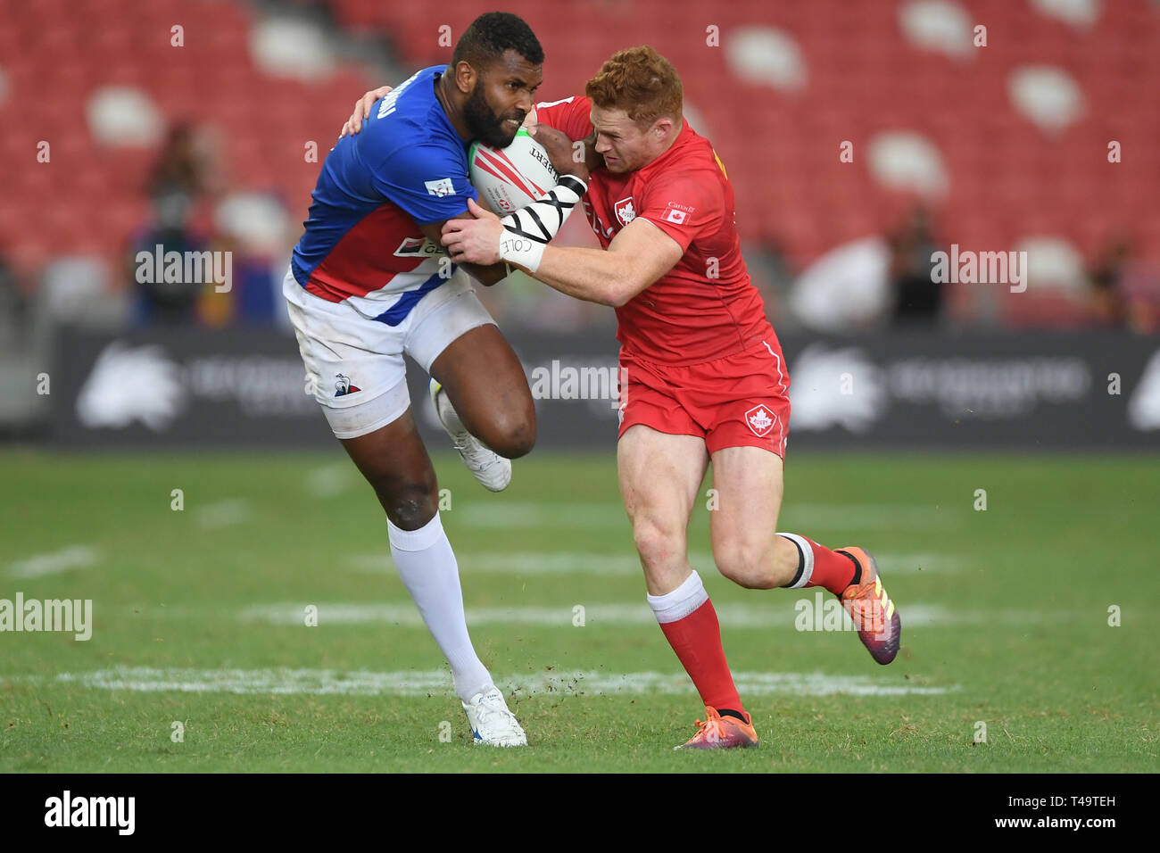 (L-F) Tavite Veredamu (FRA) - Connor Braid (CAN), APR 14, 2019 - in ...
