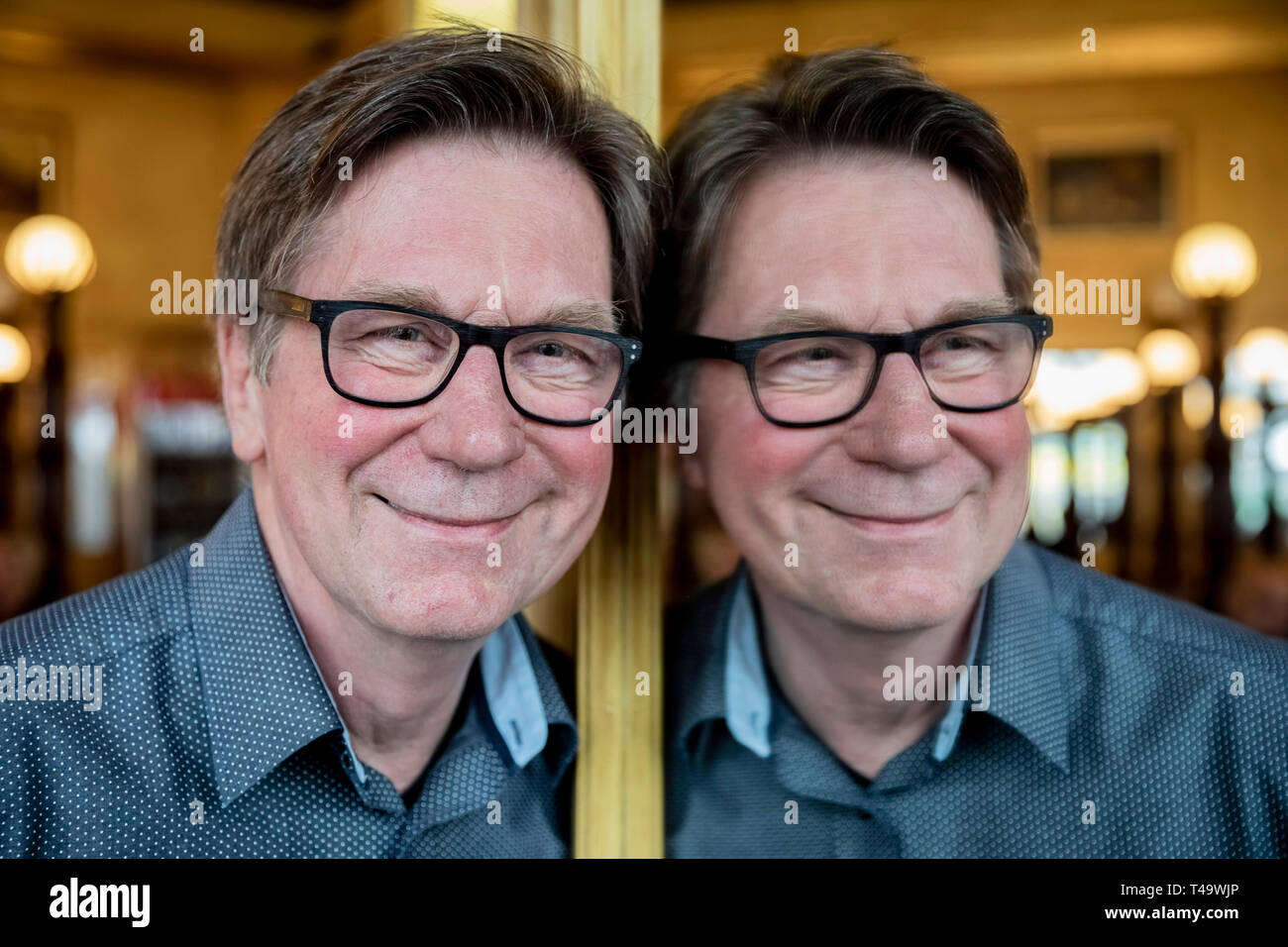 Berlin, Germany. 05th Apr, 2019. Arno Funke during a conversation on ...