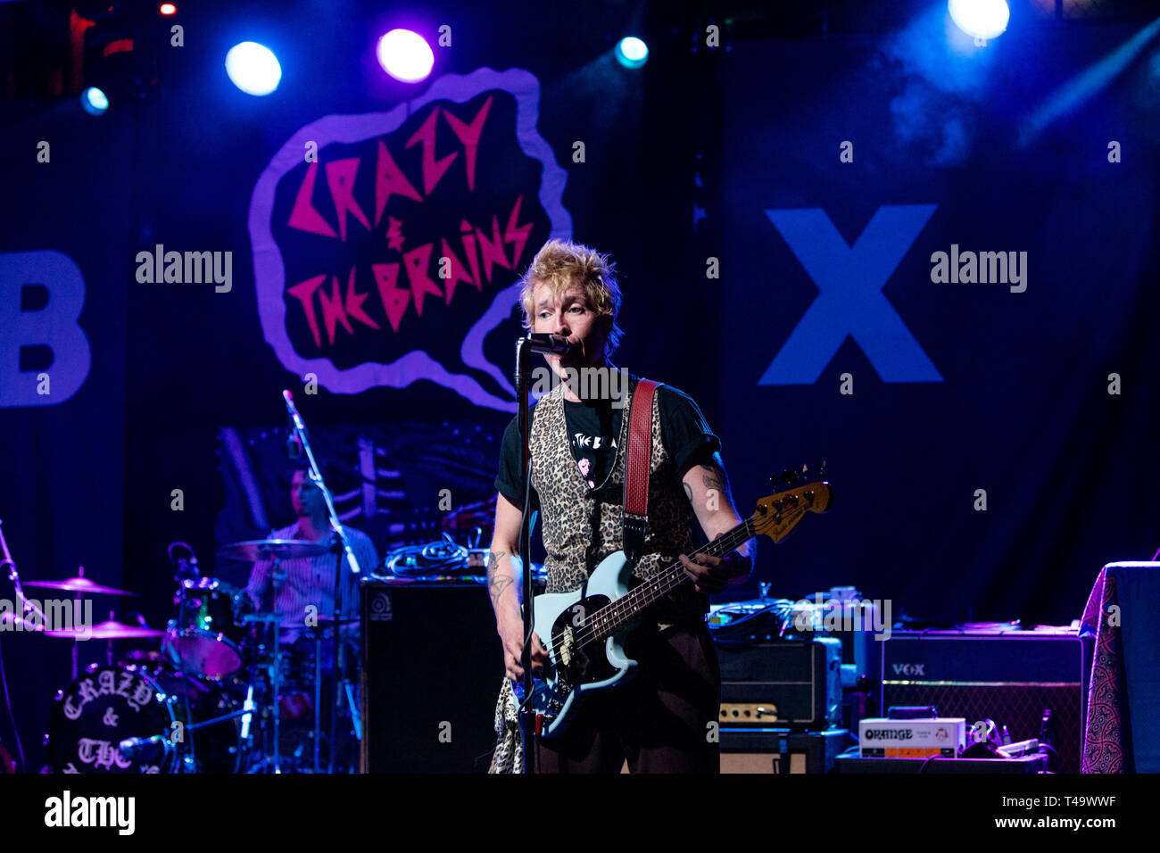Fort Lauderdale, FL, USA. 13th Apr, 2019. Crazy & The Brains perform ...