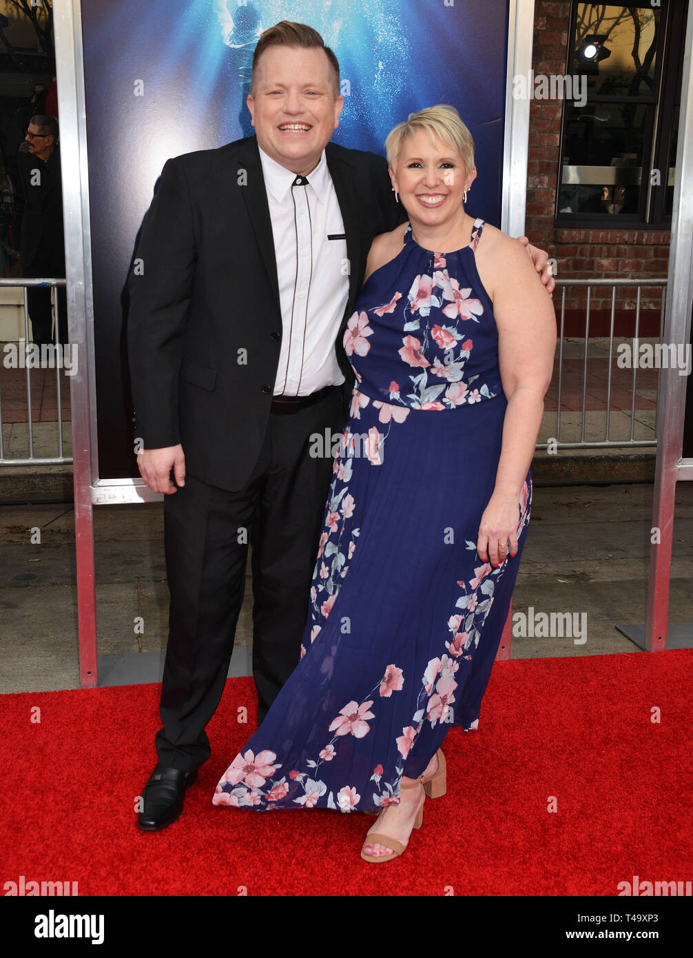 Pastor Jason Noble and wife attend the premiere of 20th Century Fox's ...