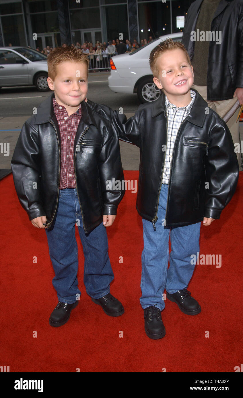 LOS ANGELES, CA. November 09, 2003: Actors BRENT (left) & SHANE ...