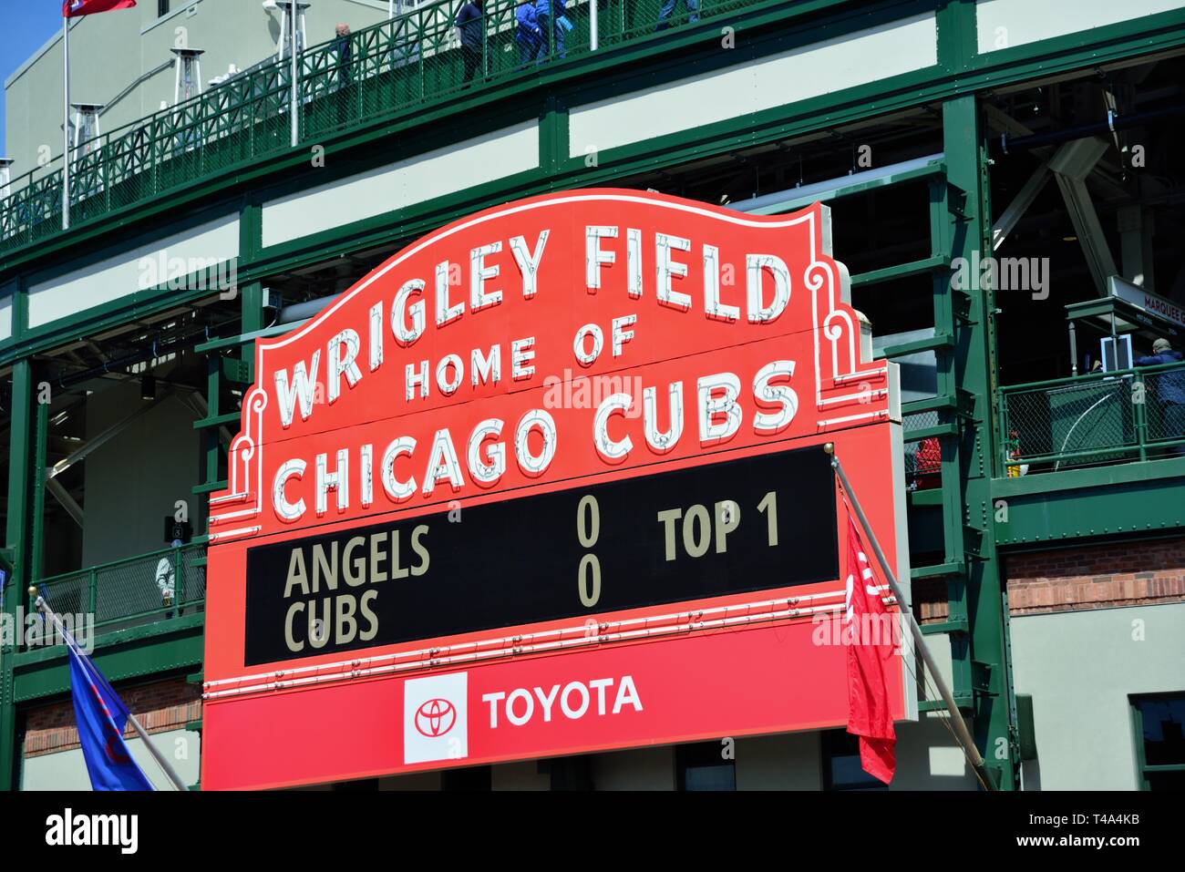 Chicago, Illinois, USA. The famous and classic red marquee above the ...