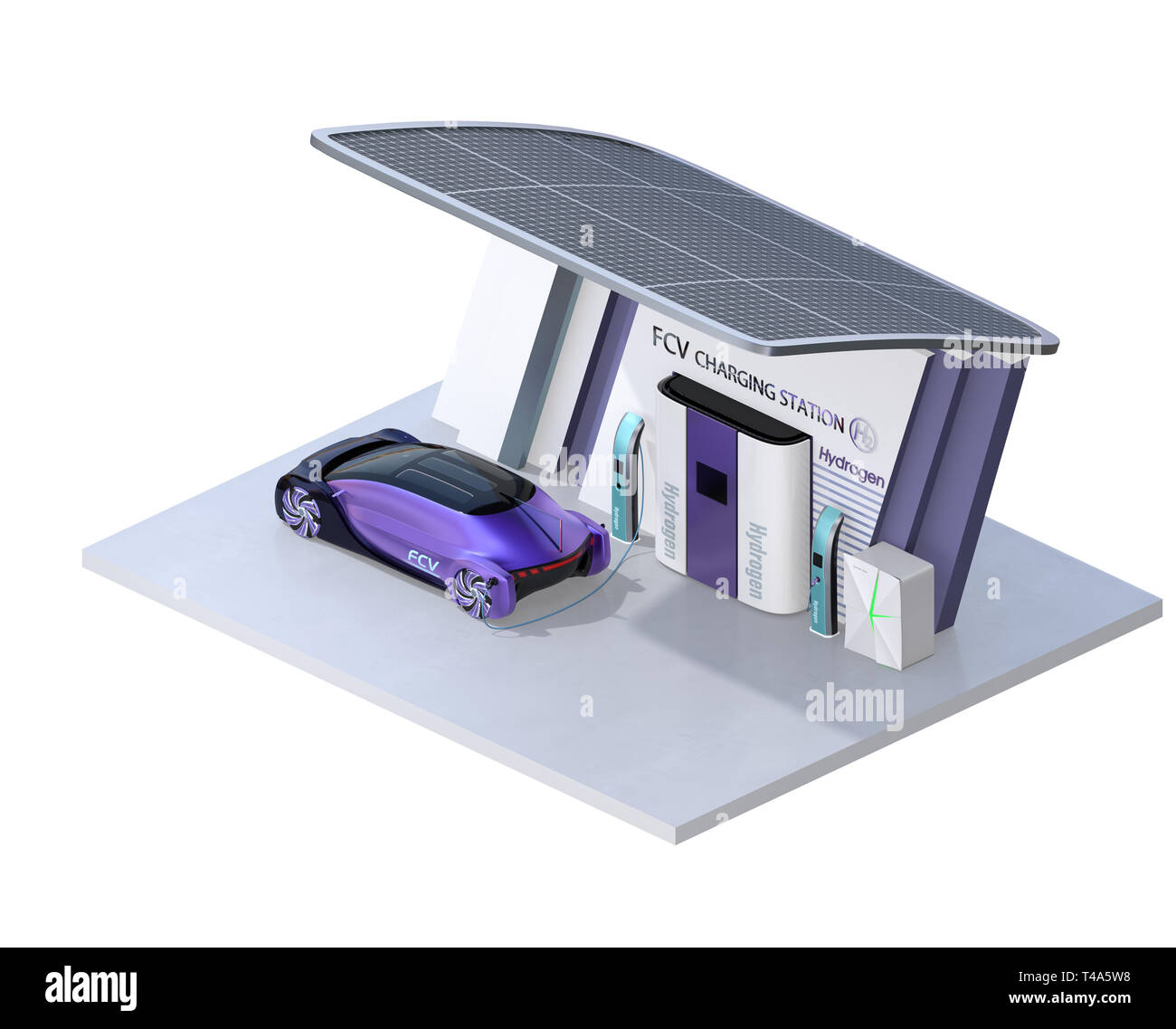 Hydrogen powered fuel cell electric vehicle Cut Out Stock Images ...