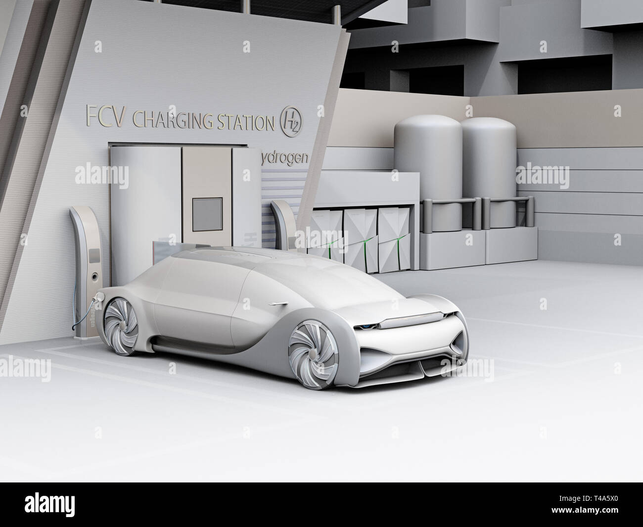 Fuel Cell powered autonomous car filling gas in Fuel Cell Hydrogen ...