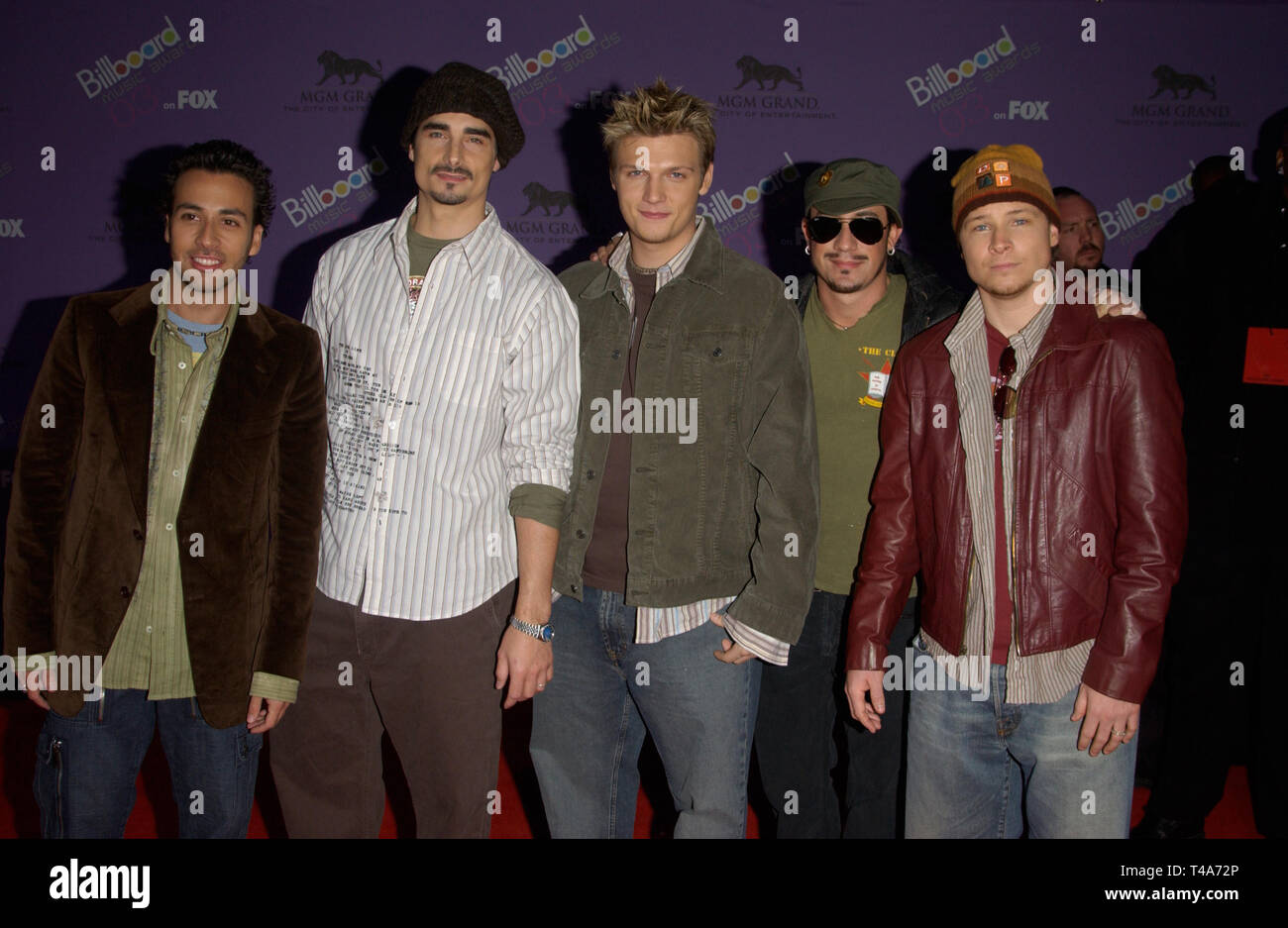 LAS VEGAS, NV. December 10, 2003: BACKSTREET BOYS at the 2003 Billboard ...