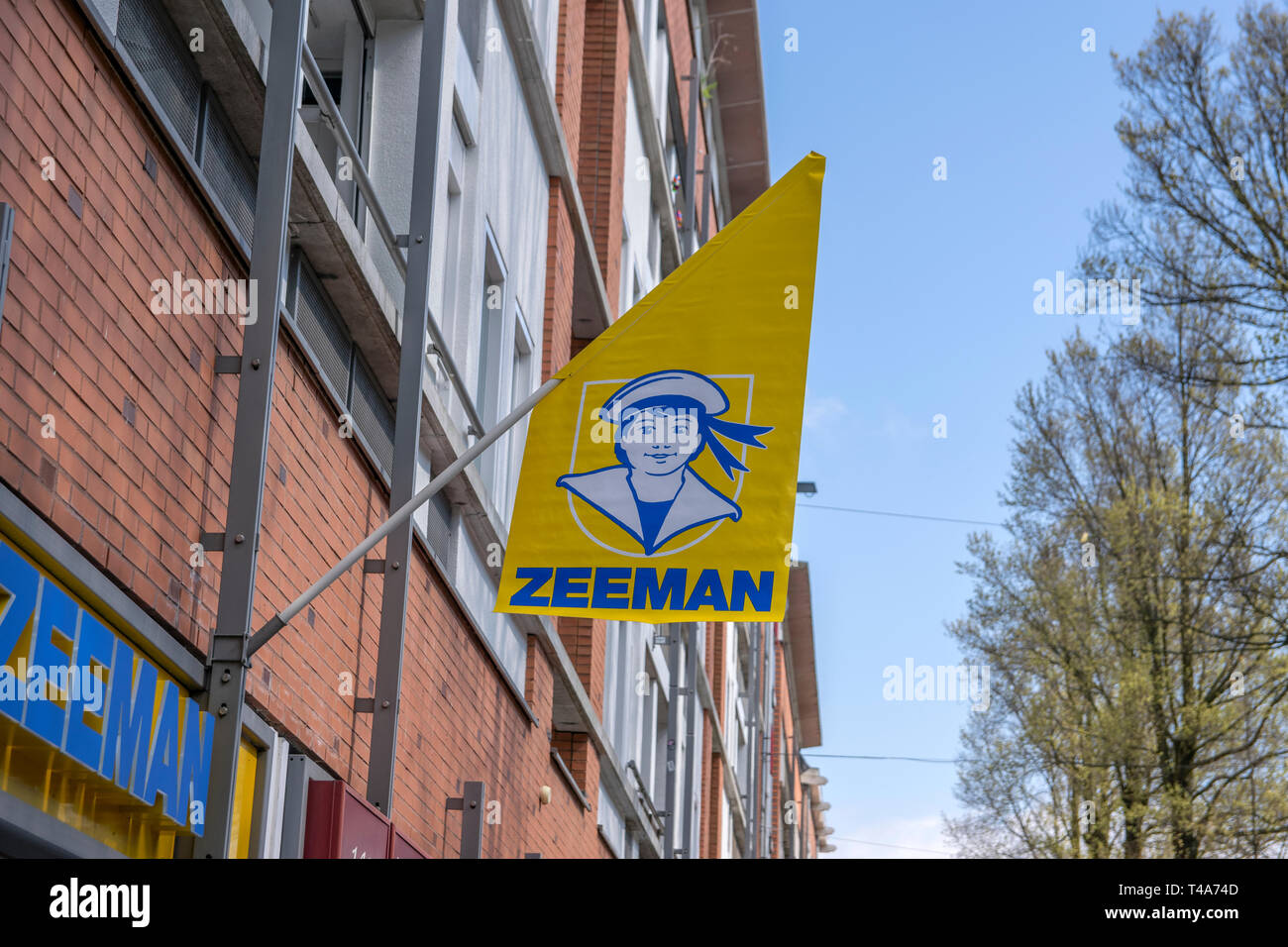 Flag Outside Of The Zeeman Store At Amsterdam The Netherlands 2019 ...