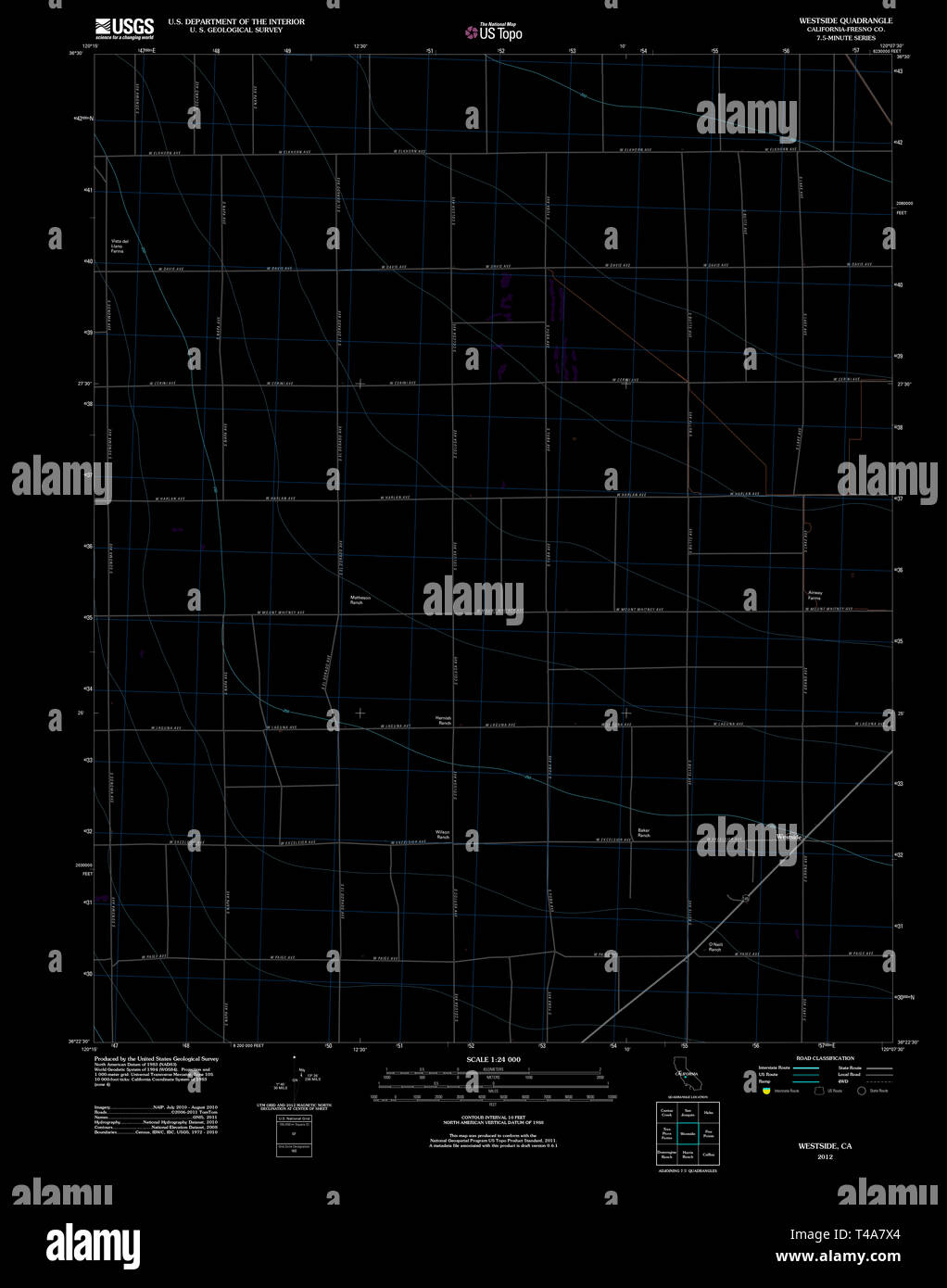 Map of westside hi-res stock photography and images - Alamy