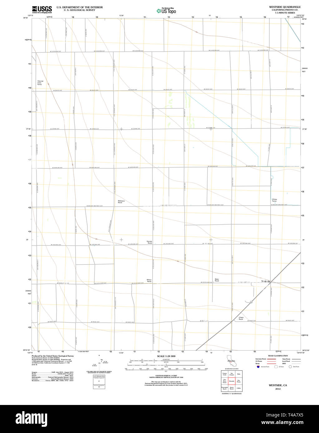 Map of westside hi-res stock photography and images - Alamy