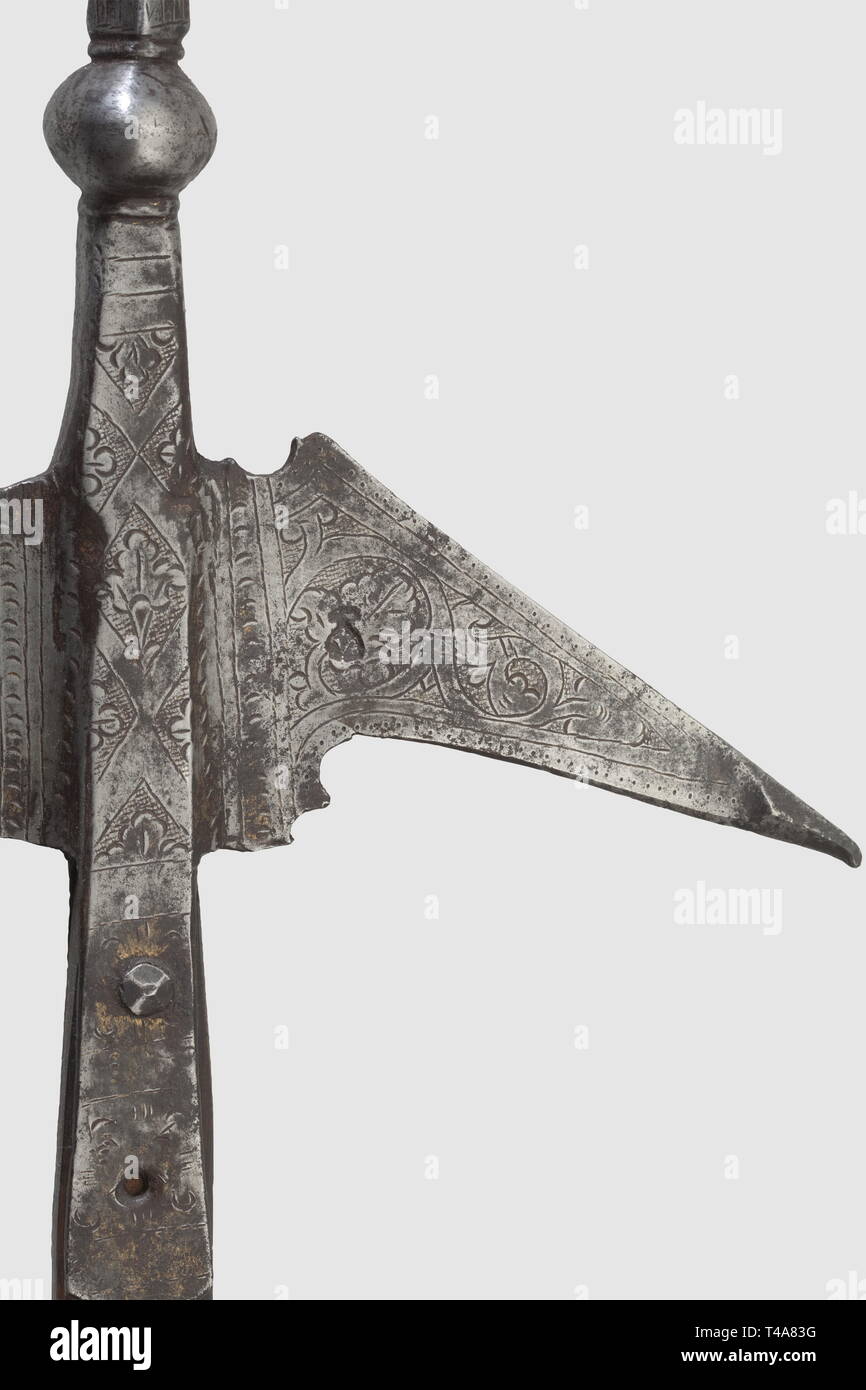 End of the 17th century single edged blade with double edged point hi ...