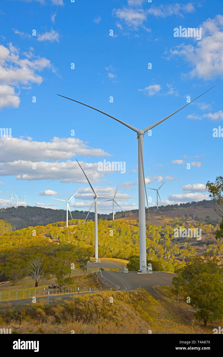 white rock wind farm outside Glen Innes in northern new south wales ...