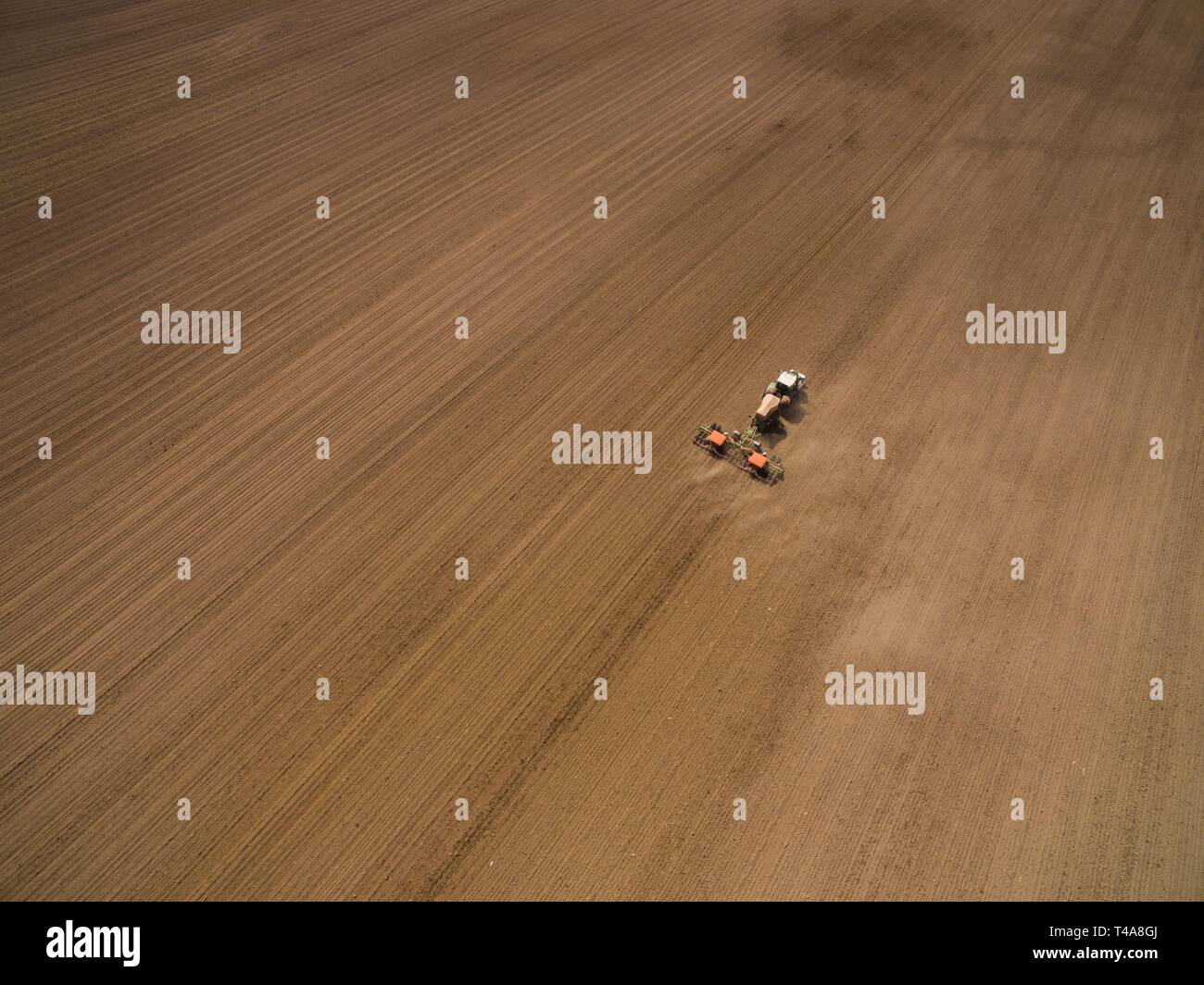 Farmer with plough above view hi-res stock photography and images - Alamy