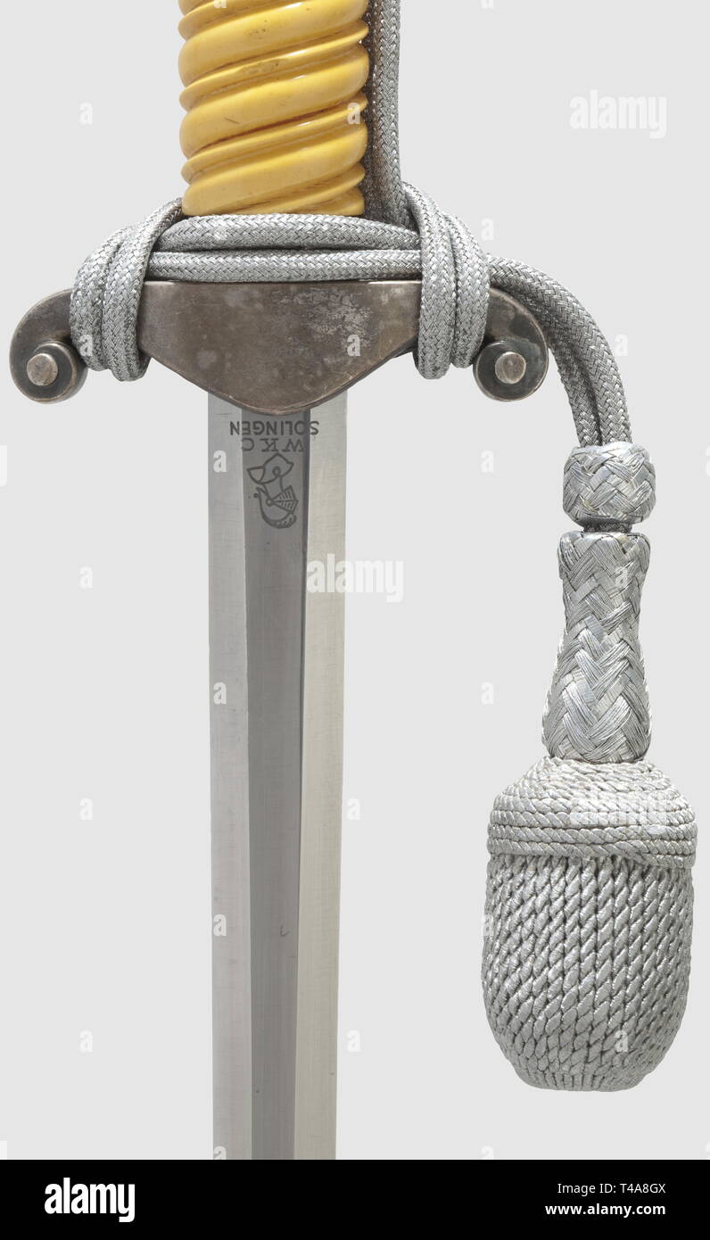 A model 1935 dagger for army officers with portepee and hanger, Maker ...