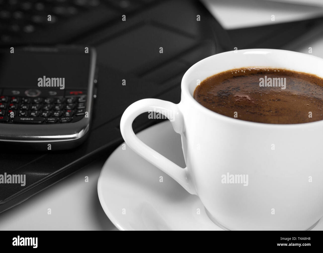 coffee at work Stock Photo - Alamy