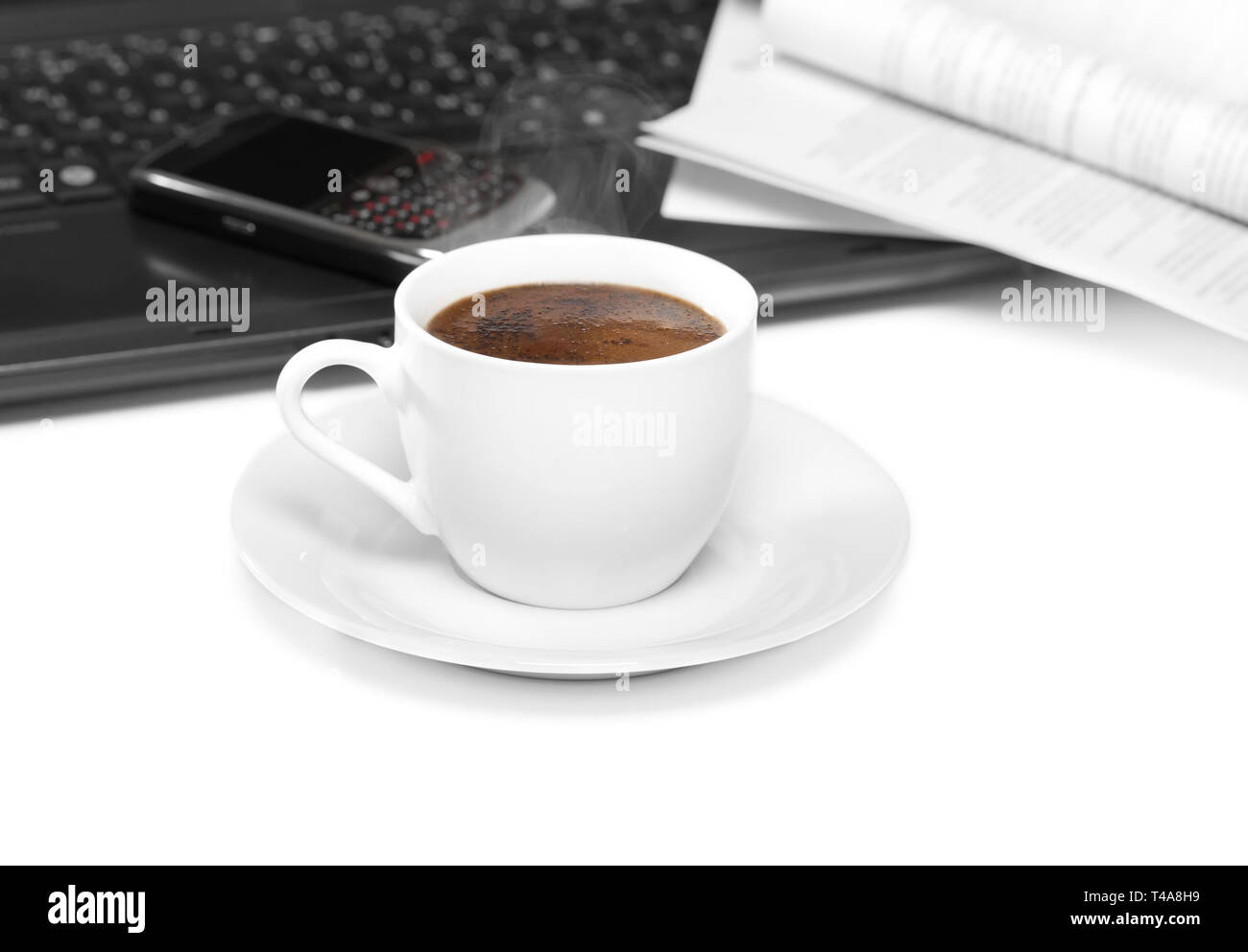 coffee at work Stock Photo - Alamy