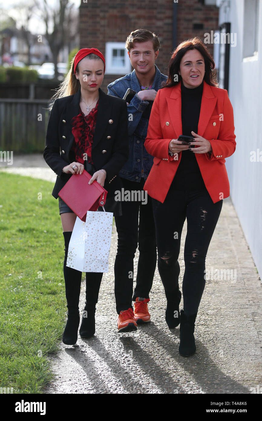 New cast members filming scenes for the new series of TOWIE at Lenny ...