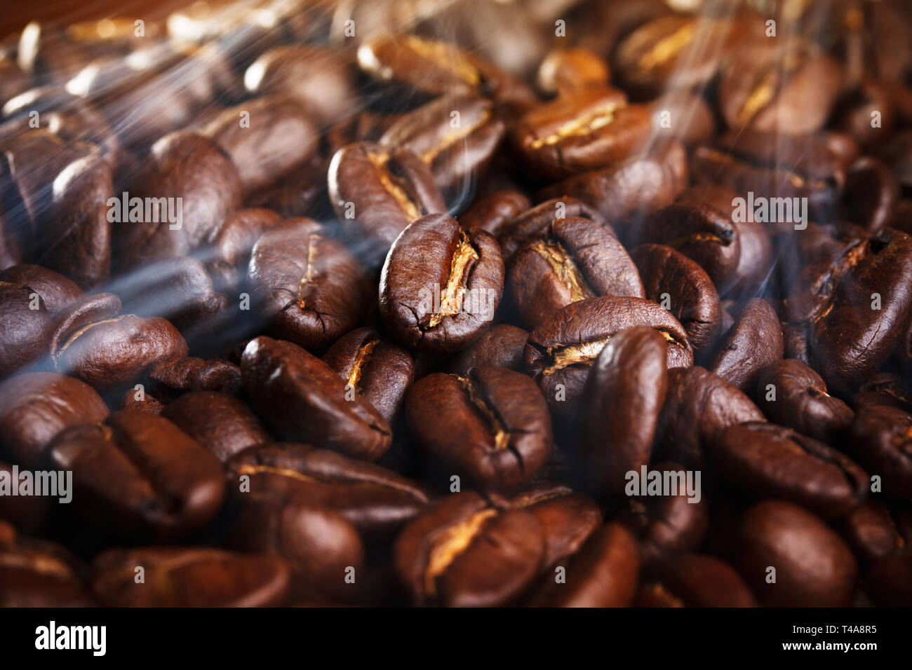 fried coffee beans Stock Photo - Alamy