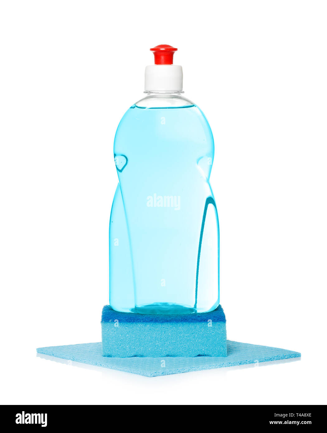 washing liquid and sponge Stock Photo - Alamy
