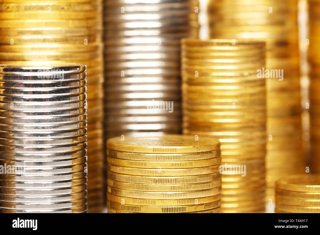coins stack background Stock Photo - Alamy