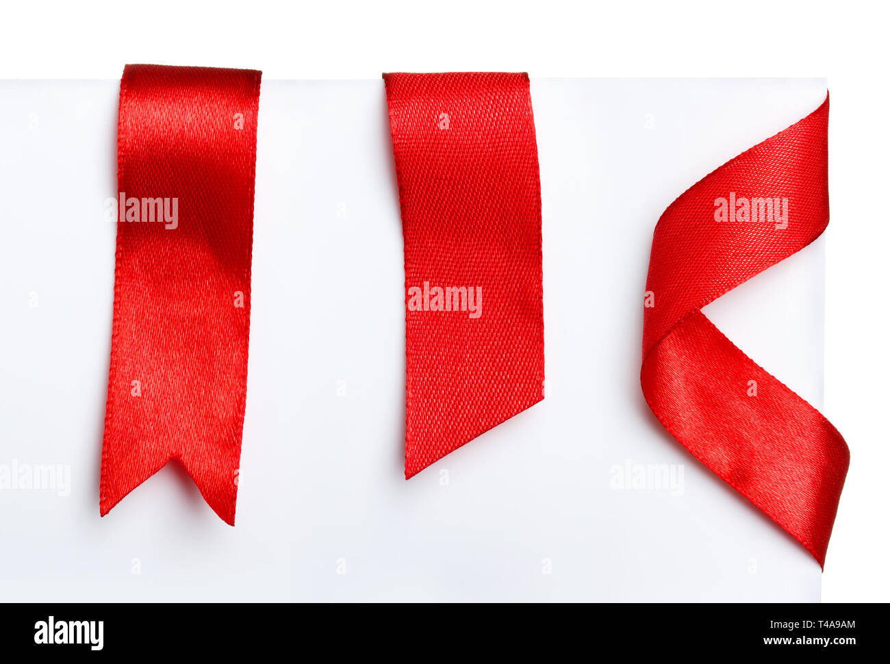 Red bookmark ribbons set Stock Photo - Alamy