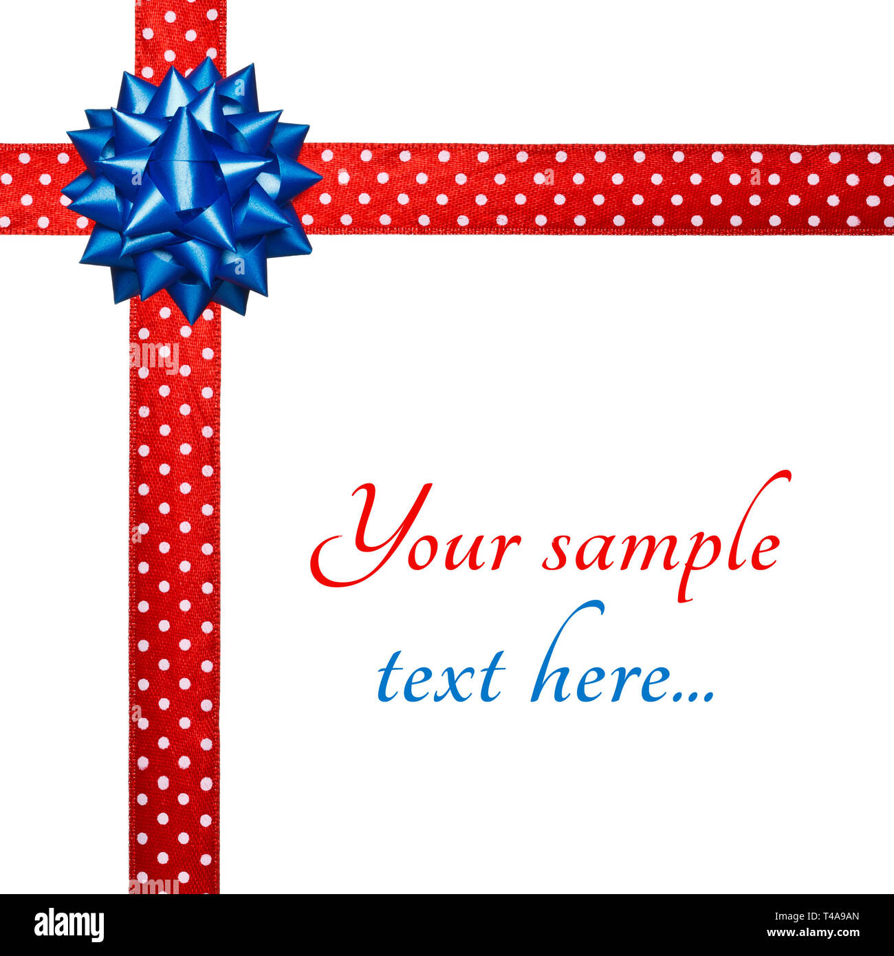 dotted ribbon and bow with copy-space Stock Photo - Alamy