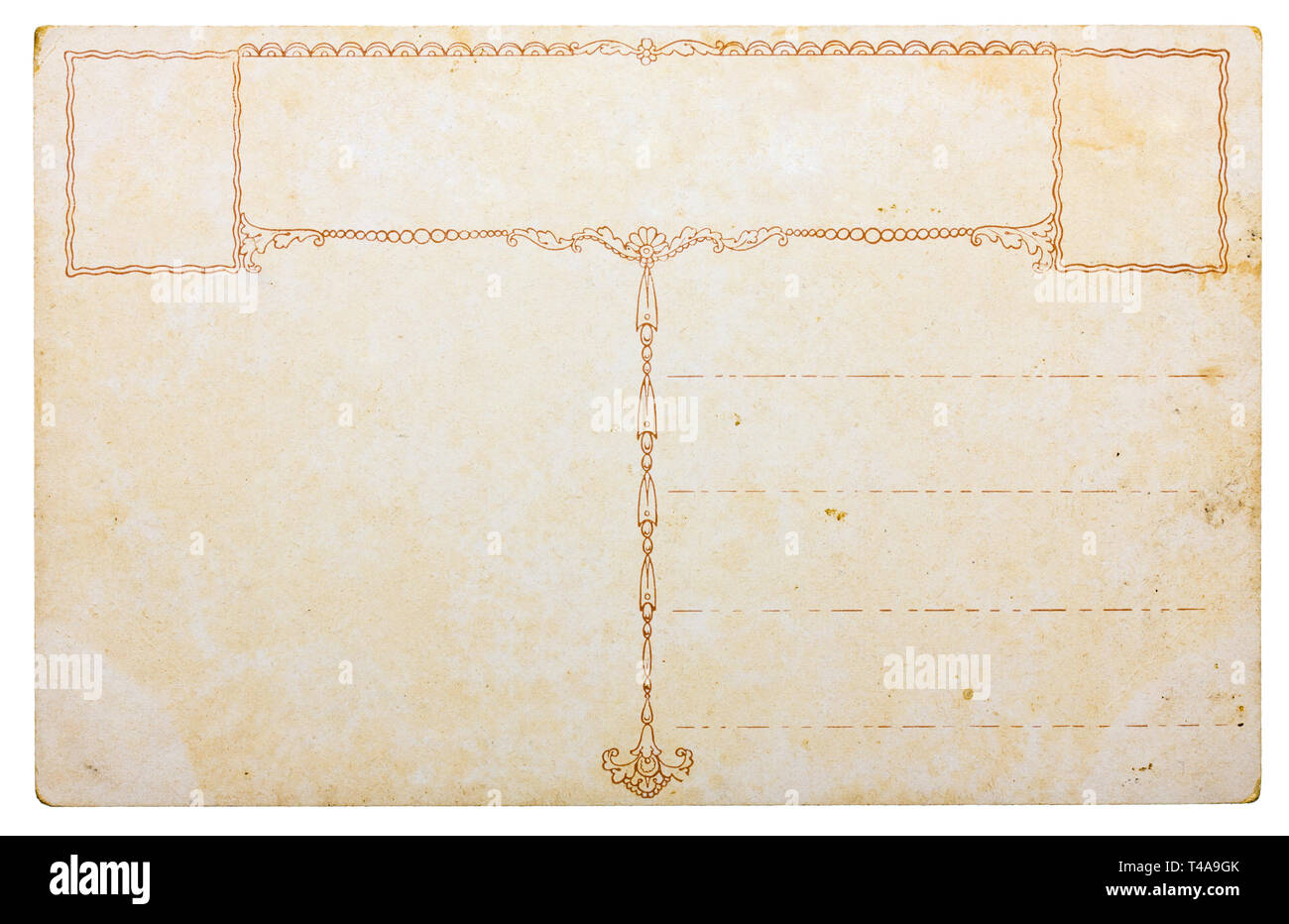 Vintage retro aged postcard Cut Out Stock Images & Pictures - Alamy