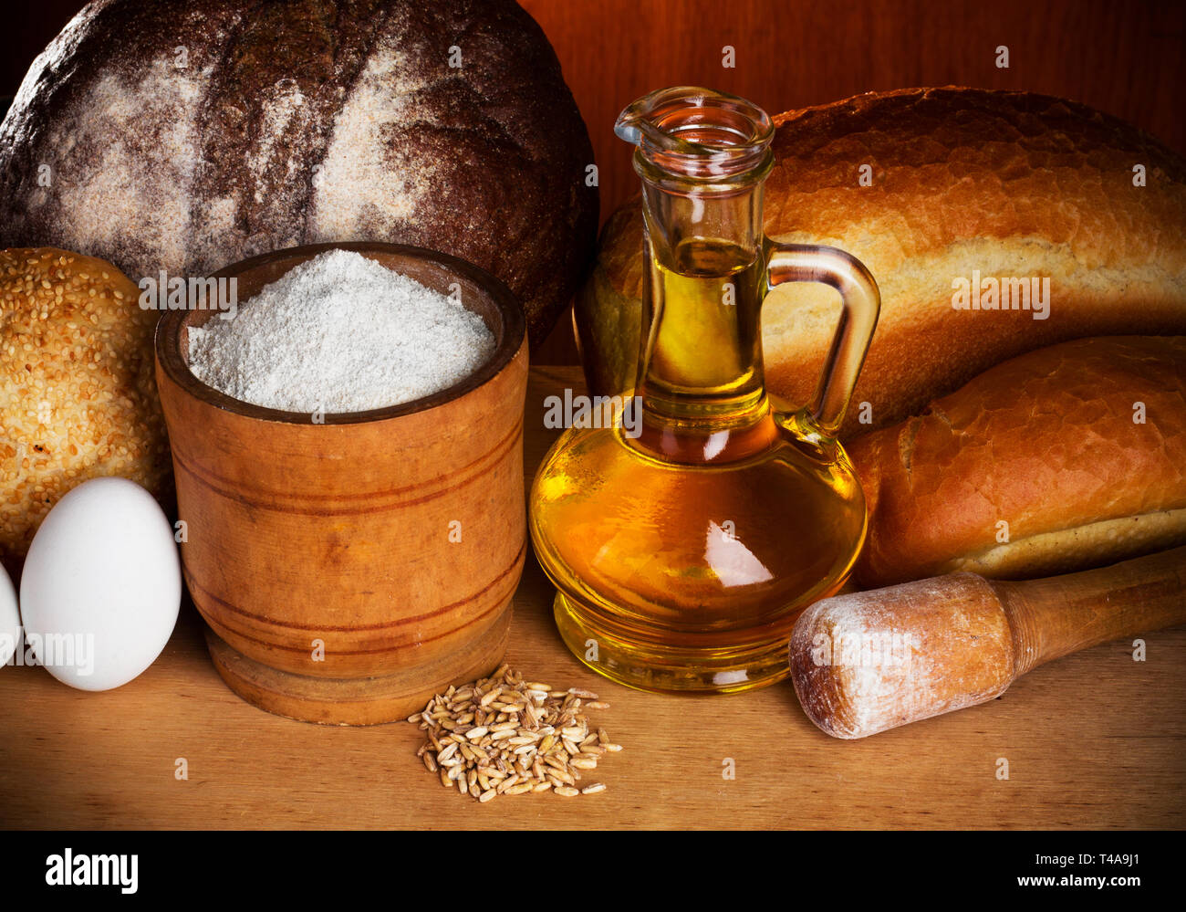 Baking bread still-life Stock Photo - Alamy